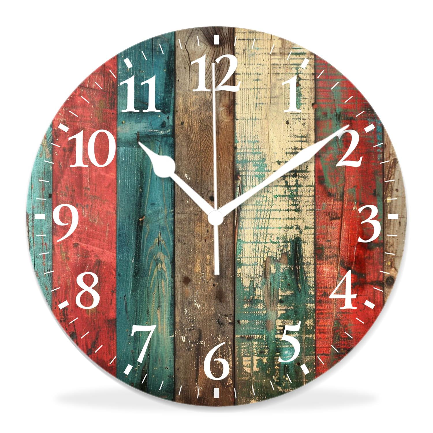 10 Inch Wall Clock Battery Operated Silent Clock Decorative for Office ...