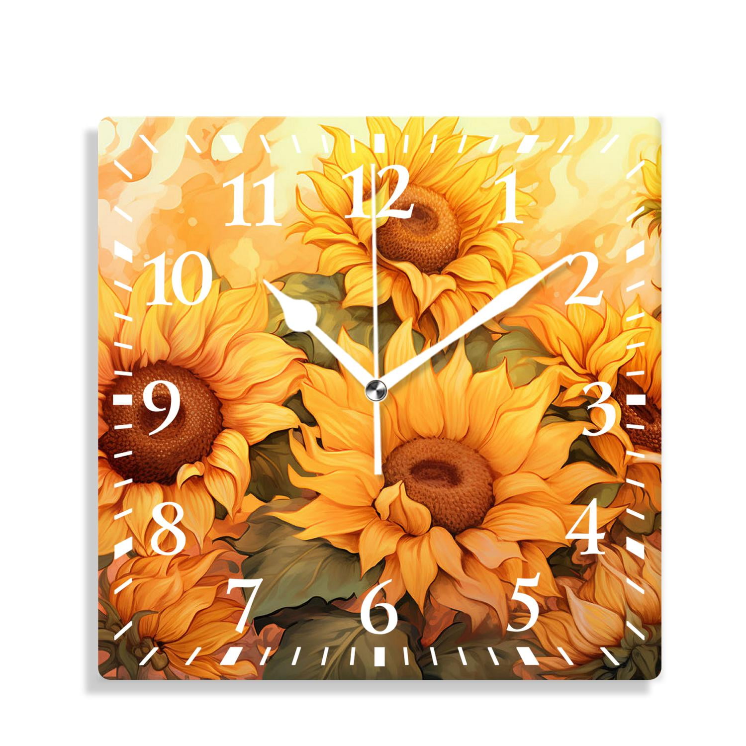 10 Inch Wall Clock Battery Operated Silent Clock Decorative for Office ...