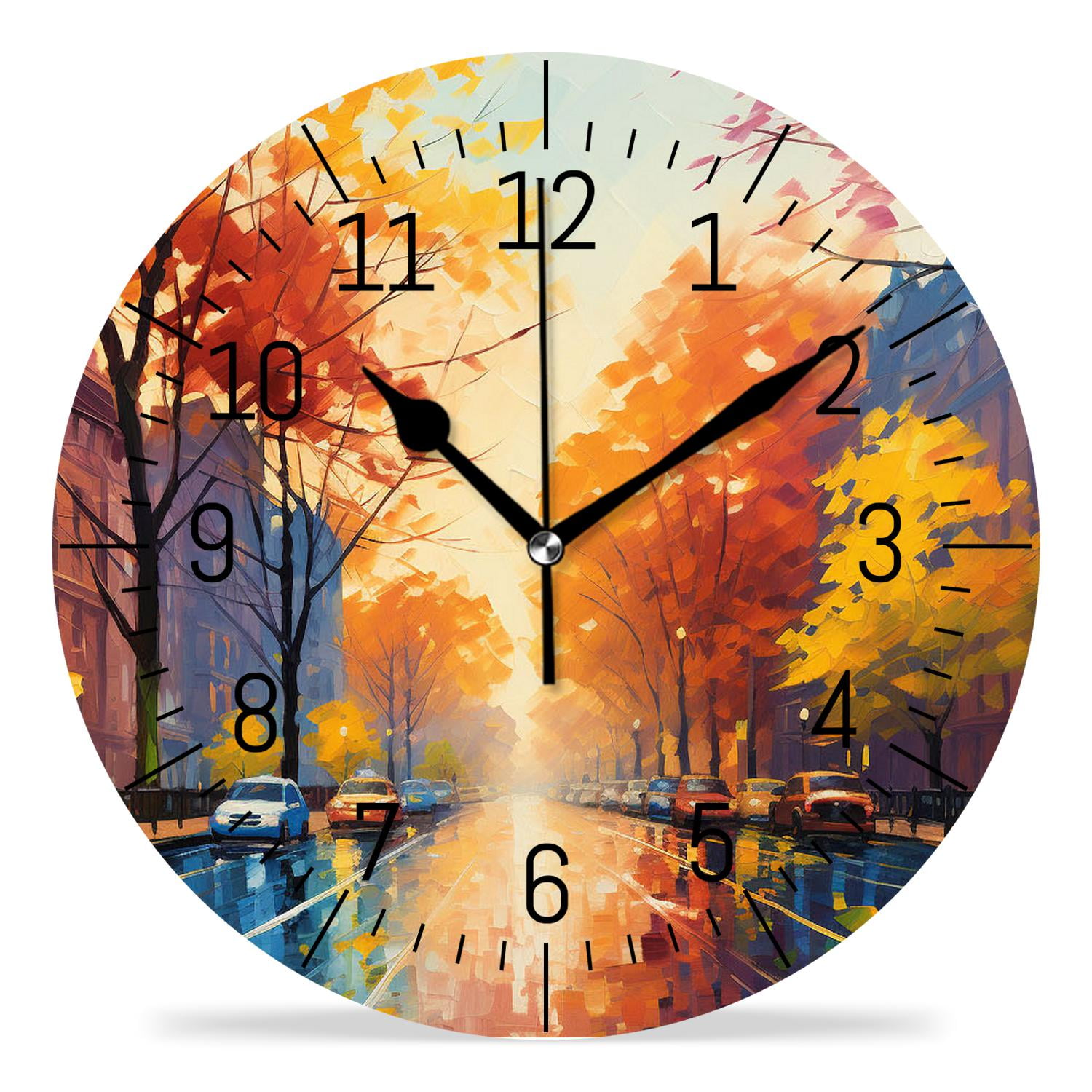 10 Inch Wall Clock Battery Operated Silent Clock Decorative for Office ...