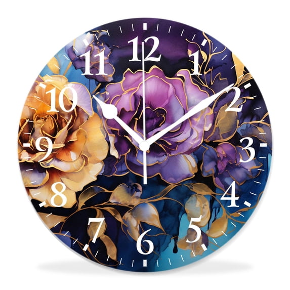 10 Inch Wall Clock Battery Operated Silent Clock Decorative for Office ...