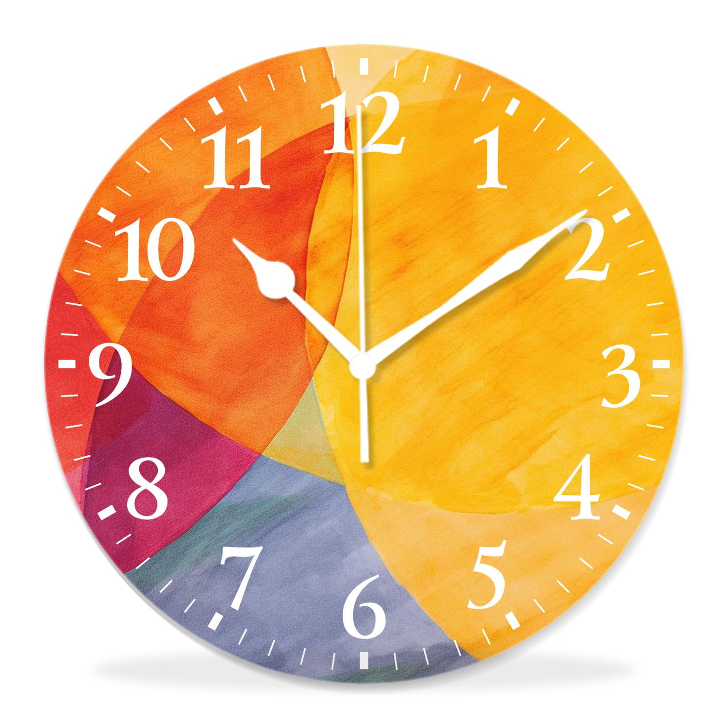 10 Inch Wall Clock Battery Operated Silent Clock Decorative for Office, Kitchen, Outdoor, Living ...