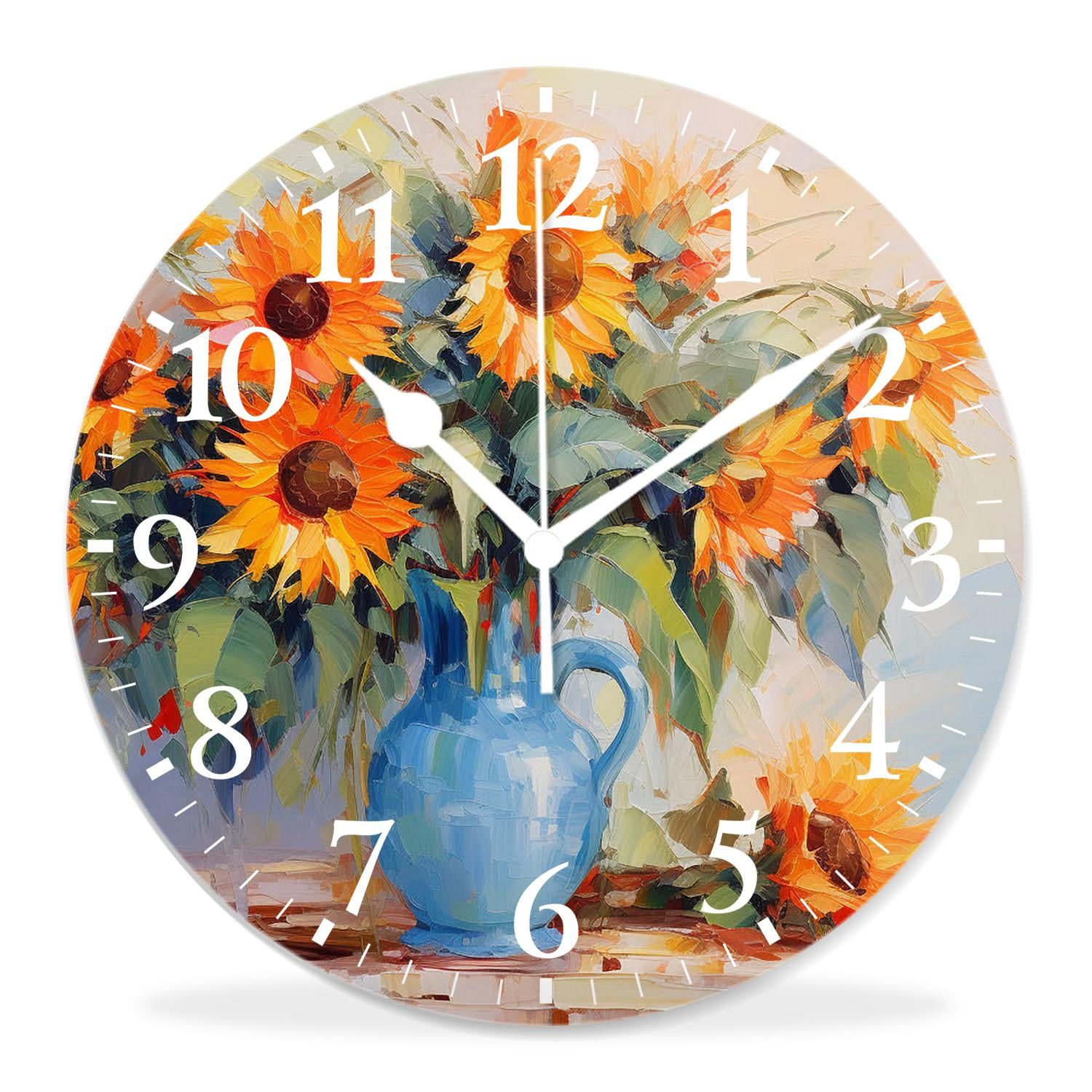 10 Inch Wall Clock Battery Operated Silent Clock Decorative for Office ...