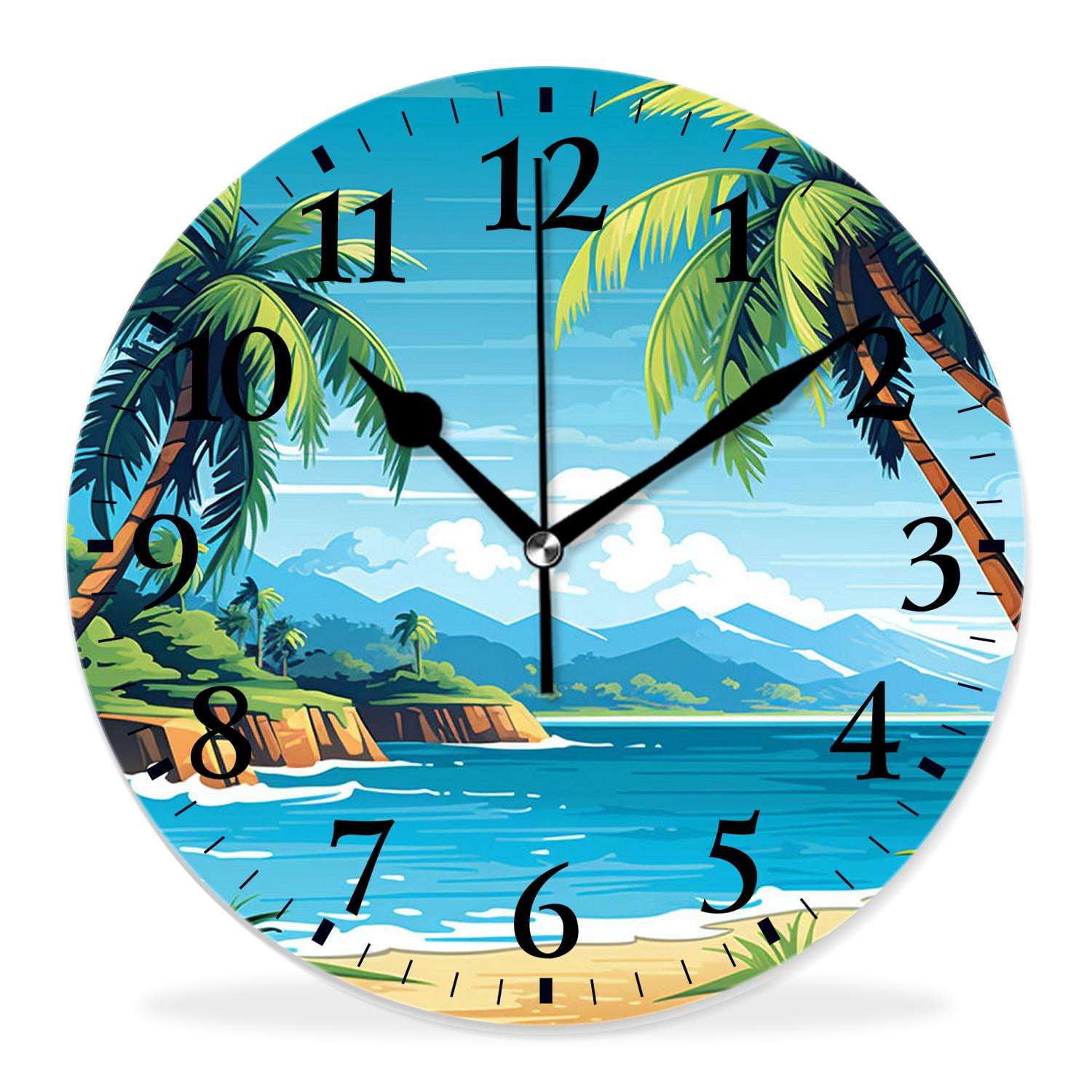 10 Inch Wall Clock Battery Operated Silent Clock Decorative for Office ...