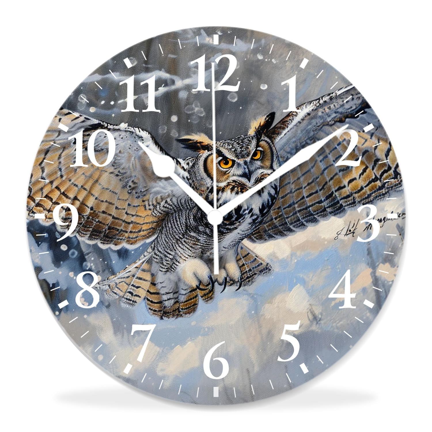 10 Inch Wall Clock Battery Operated Silent Clock Decorative for Office ...
