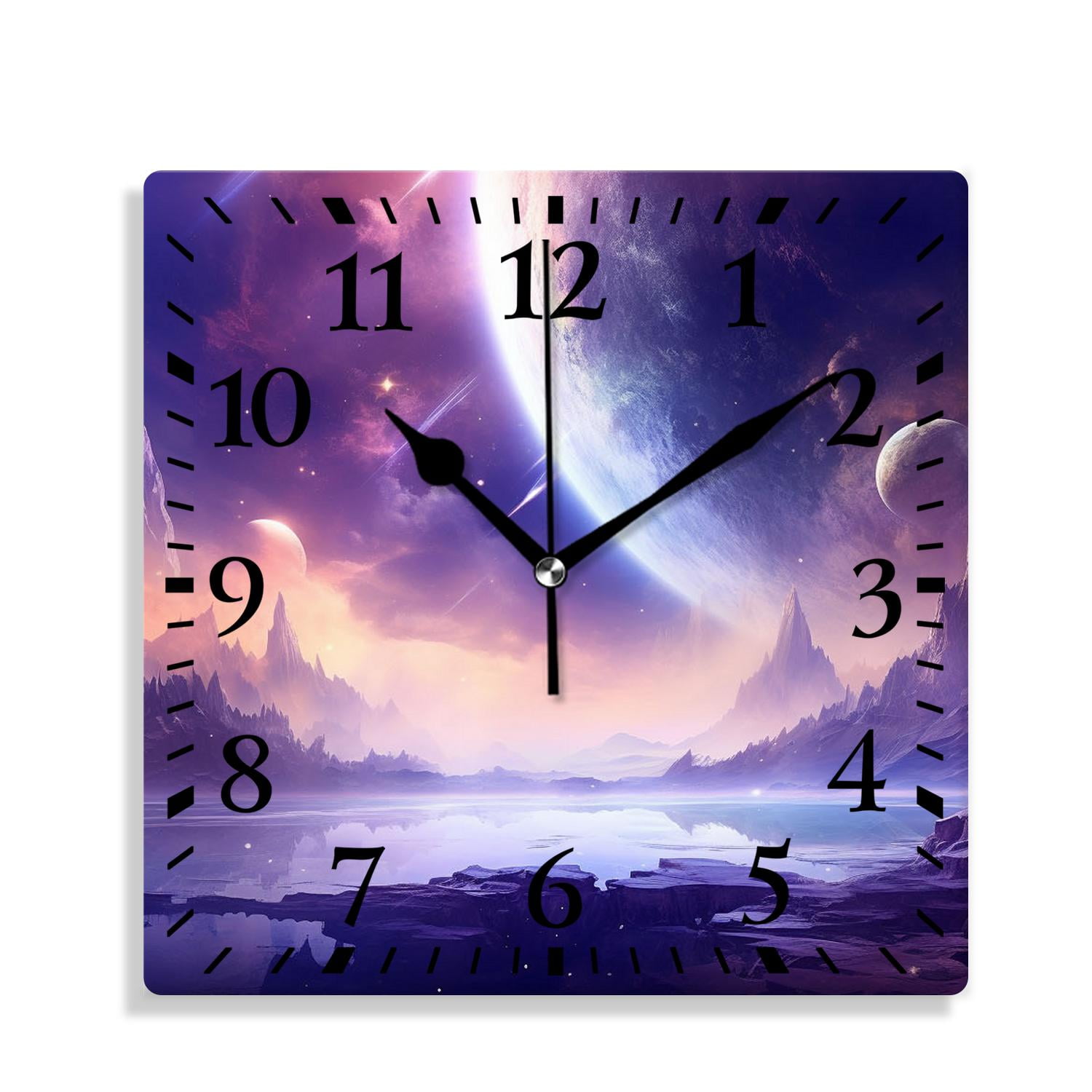 10 Inch Wall Clock Battery Operated Silent Clock Decorative for Office ...
