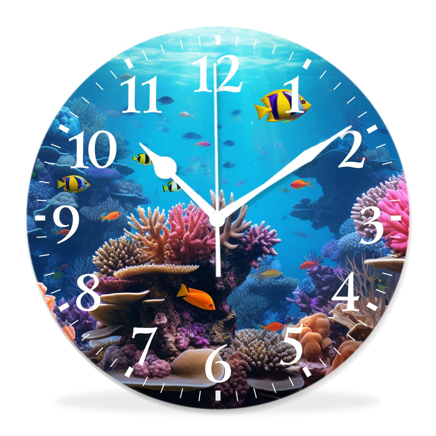 10 Inch Wall Clock Battery Operated Silent Clock Decorative for Office ...