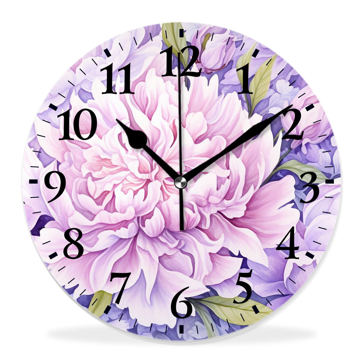 10 Inch Wall Clock Battery Operated Silent Clock Decorative for Office ...