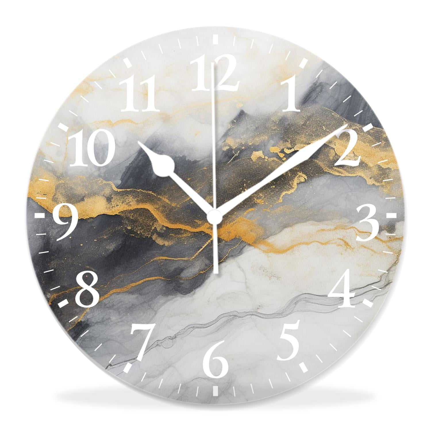 10 Inch Wall Clock Battery Operated Silent Clock Decorative for Office ...