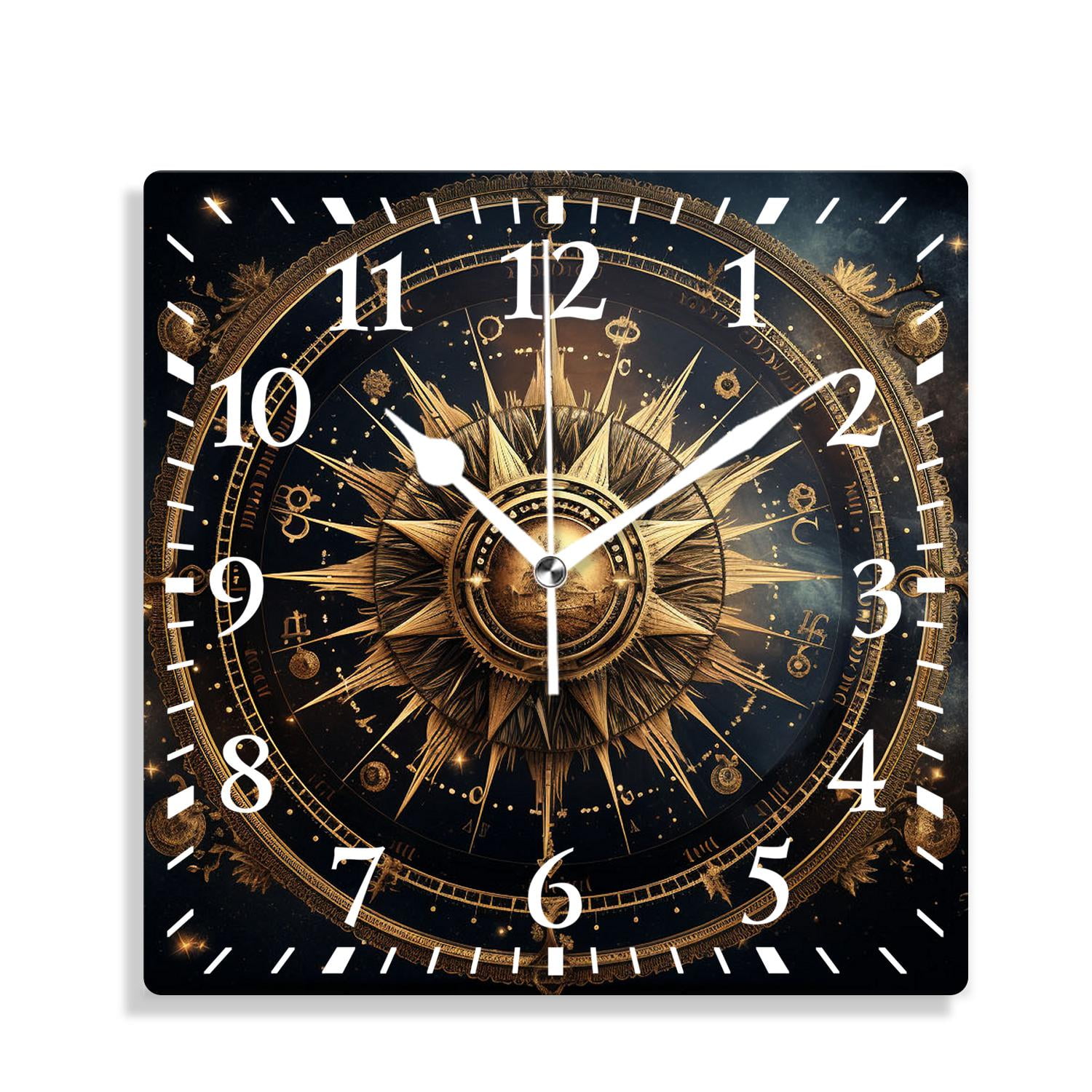 10 Inch Wall Clock Battery Operated Silent Clock Decorative for Office ...