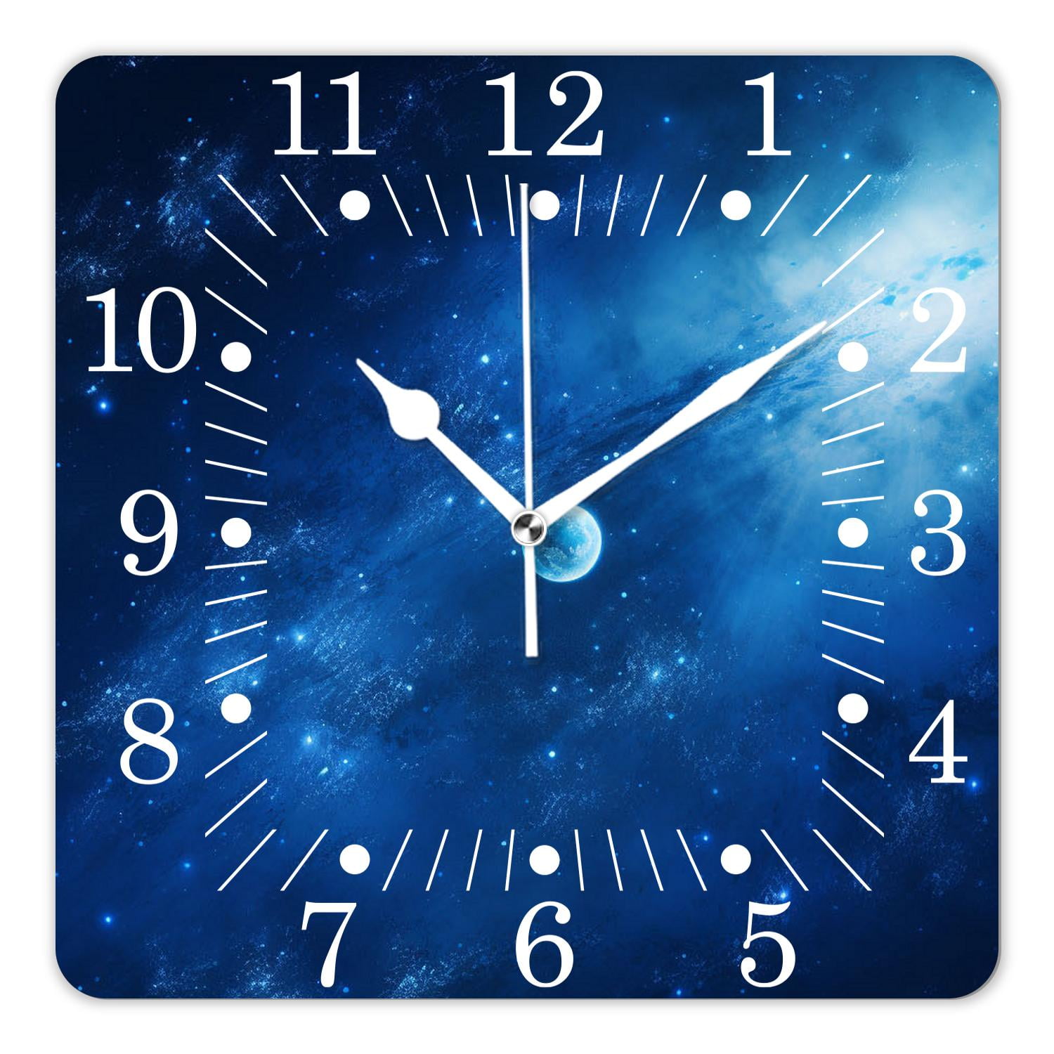10 Inch Wall Clock Battery Operated Square Clock for Office, Kitchen ...