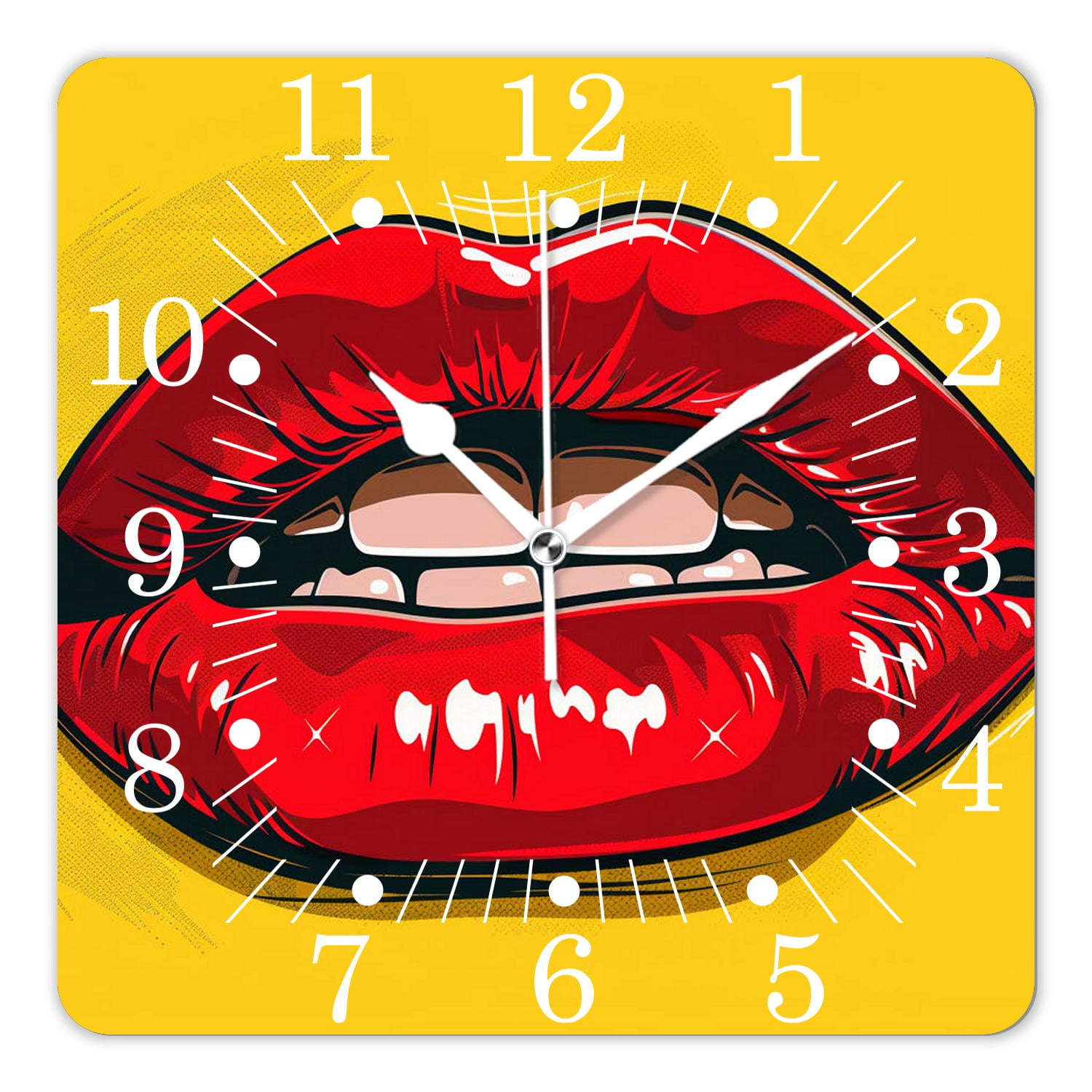 10 Inch Wall Clock Battery Operated Square Clock for Office, Kitchen ...