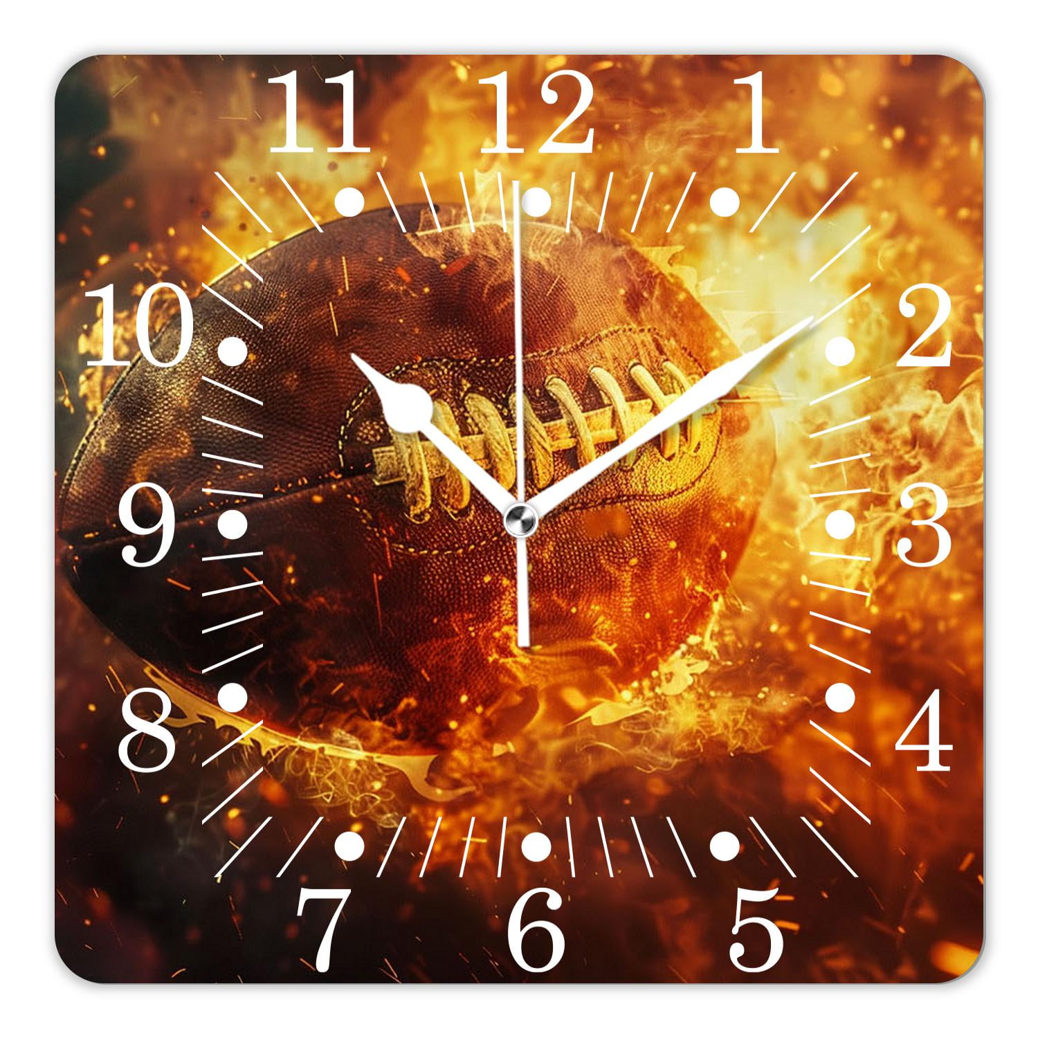 10 Inch Wall Clock Battery Operated Square Clock for Office, Kitchen ...