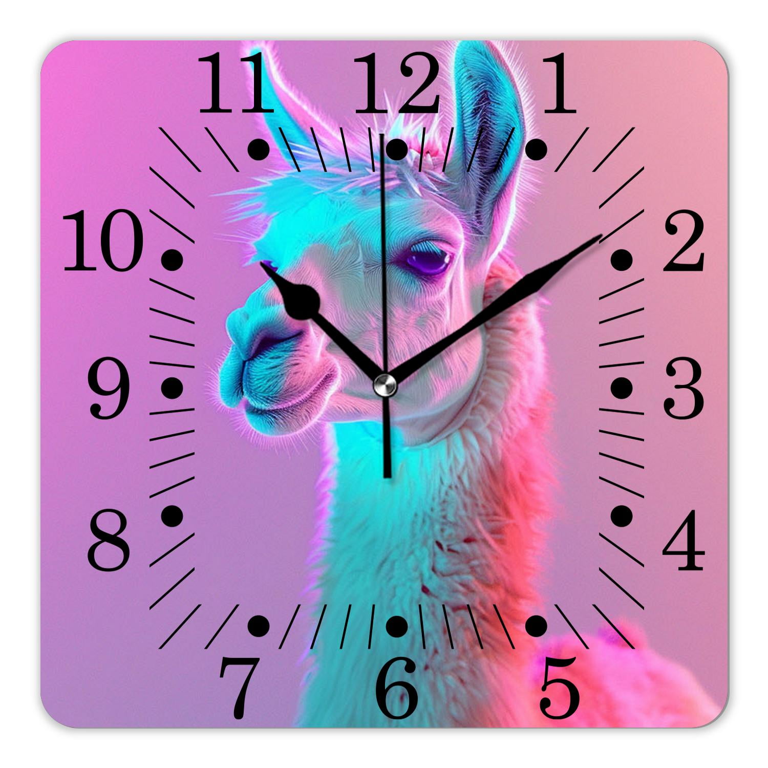 10 Inch Wall Clock Battery Operated Square Clock for Office, Kitchen ...