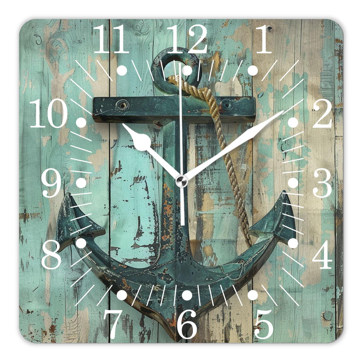 10 Inch Wall Clock Battery Operated Square Clock for Office, Kitchen ...