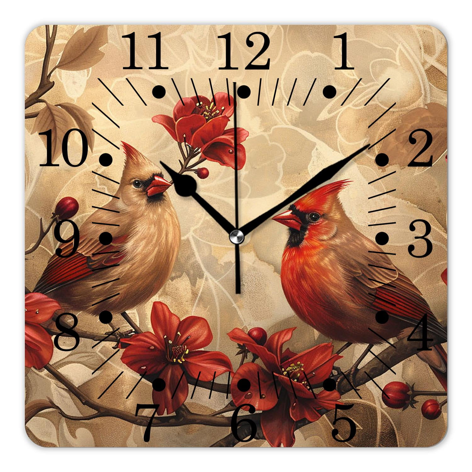 10 Inch Wall Clock Battery Operated Square Clock for Office, Kitchen ...