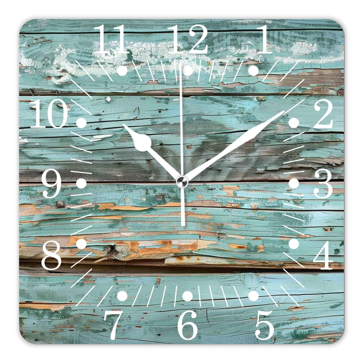 10 Inch Wall Clock Battery Operated Square Clock for Office, Kitchen ...