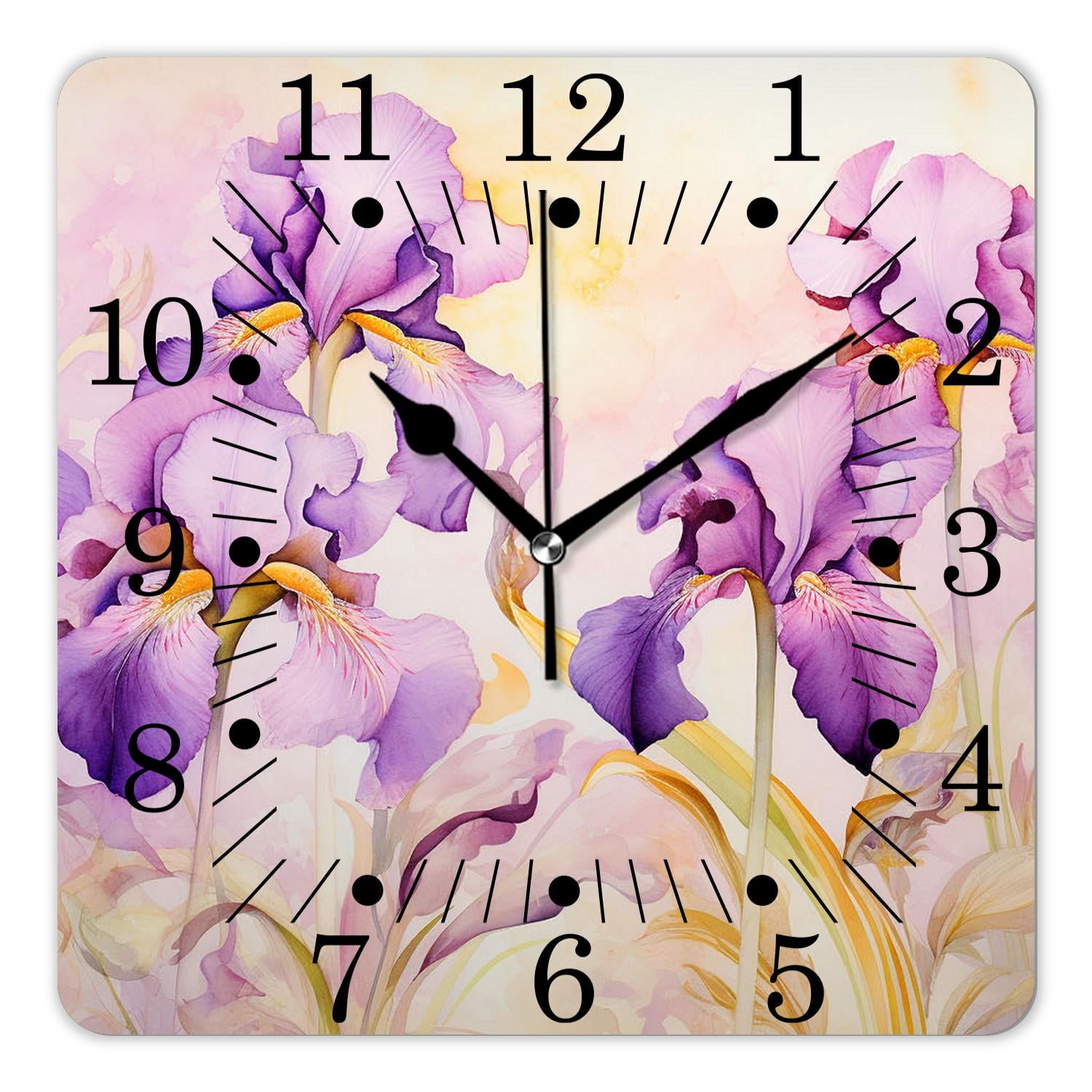 10 Inch Wall Clock Battery Operated Square Clock for Office, Kitchen ...