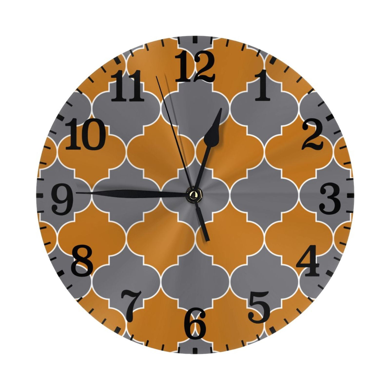 10 Inch Wall Clock Silent Non Ticking Battery Operated Creative Quiet ...