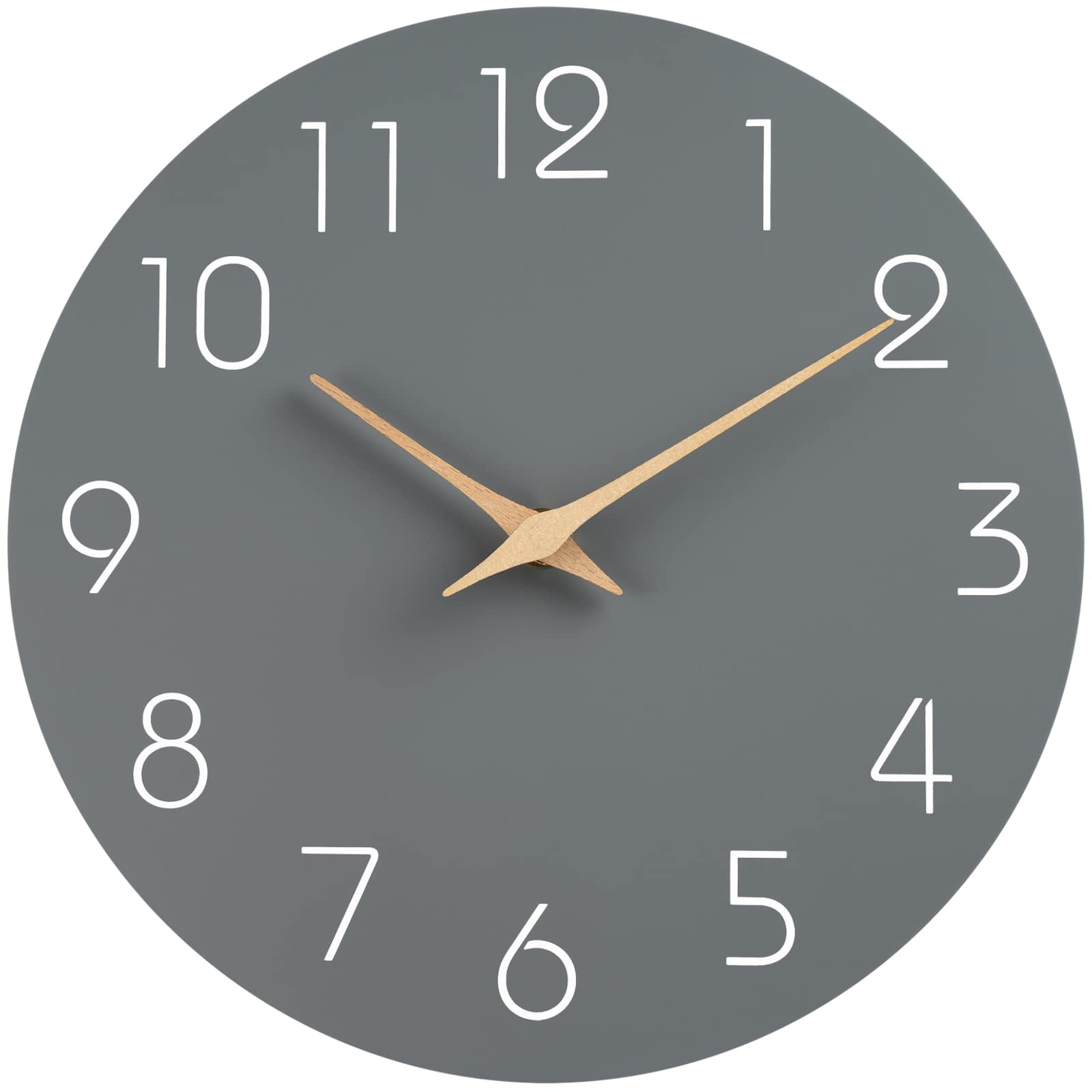 10 Inch Wall Clock - Silent Non-Ticking Wall Clocks Battery Operated ...