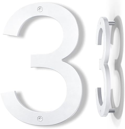 10 Inch White House Numbers for Outside, Large Floating Home Address ...