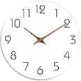 10 Inch White Wall Clock Battery Operated Silent Non Ticking Modern ...