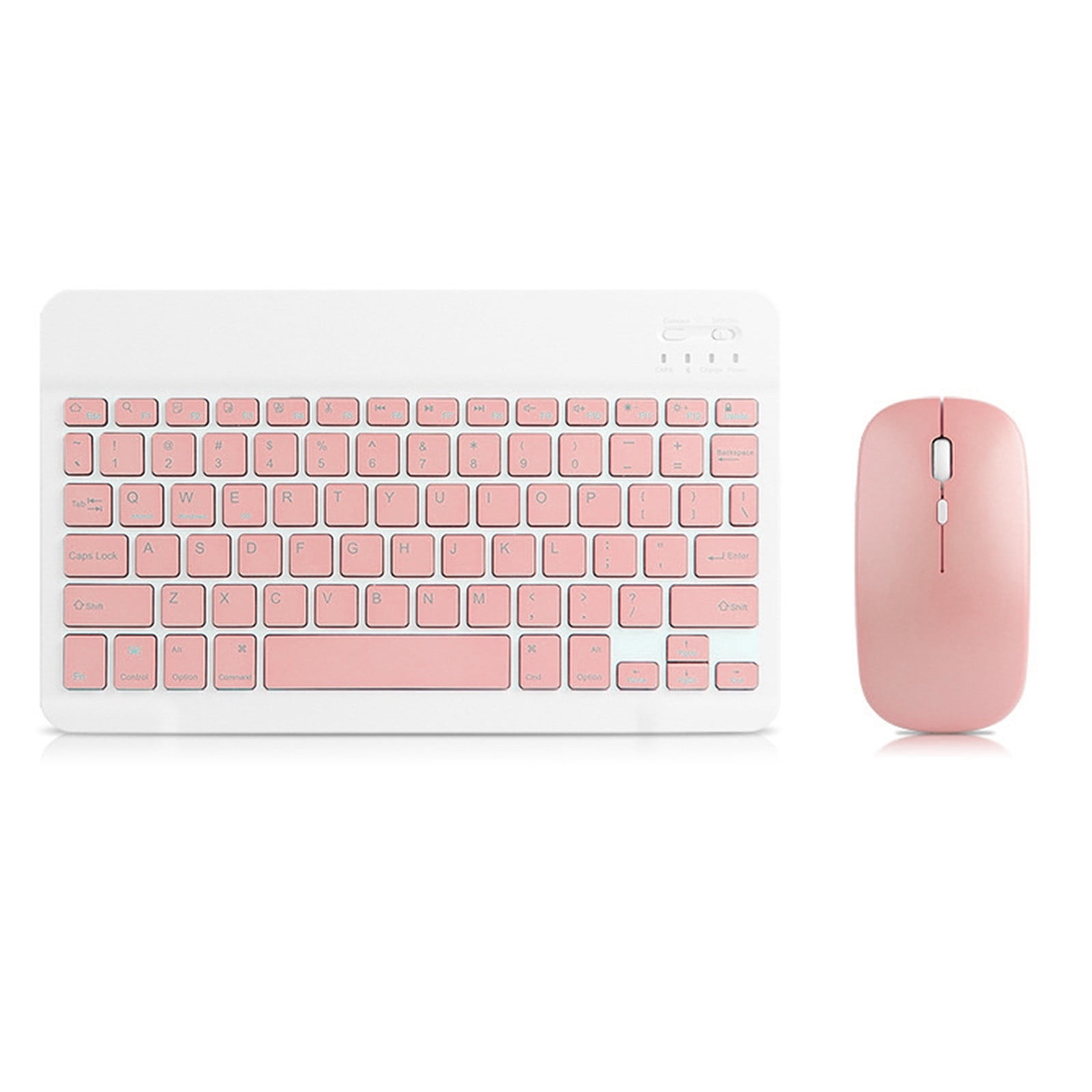10 Inch Wireless Keyboard Set, Candy Color Keyboard and Mouse for ...