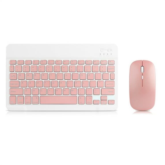 10 Inch Wireless Keyboard Set Candy Color Keyboard and Mouse for Laptop ...