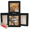 10 Inch x 10 Inch x 2.5 Inch Black Pie Boxes with Window Auto-Pop ...