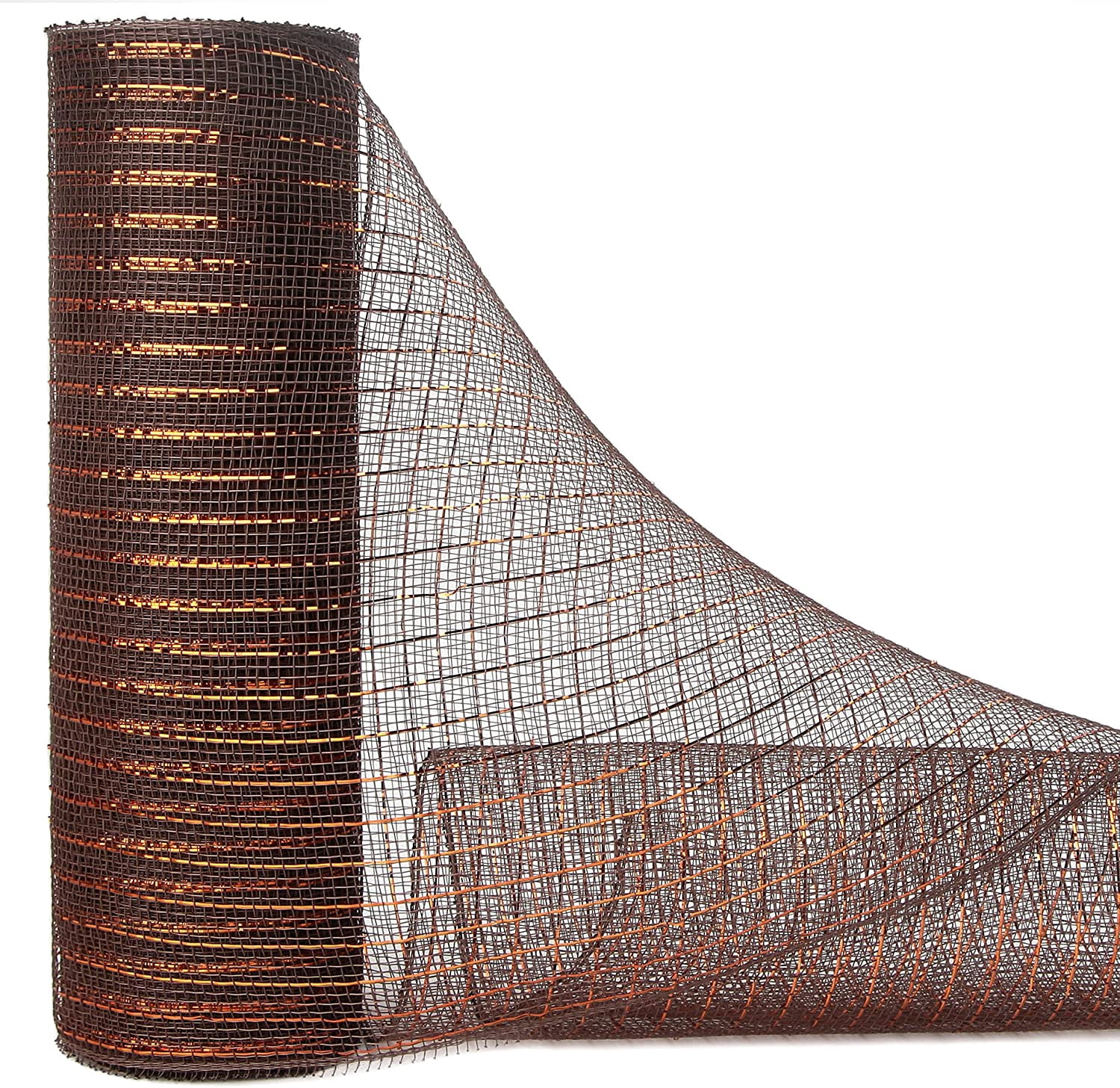 10 Inch x 30 Feet Decor Mesh Ribbon with Metallic Foil， Deco Mesh ...
