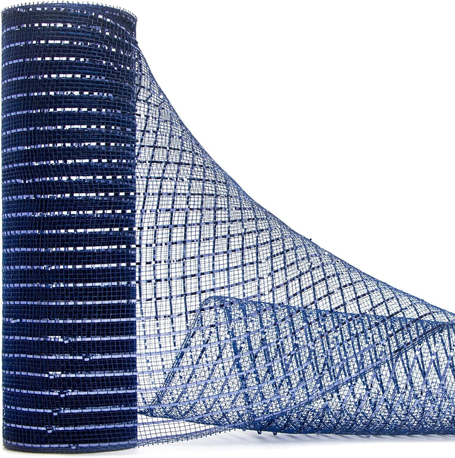 10 Inch x 30 Feet Decor Mesh Ribbon with Metallic Foil， Deco Mesh ...