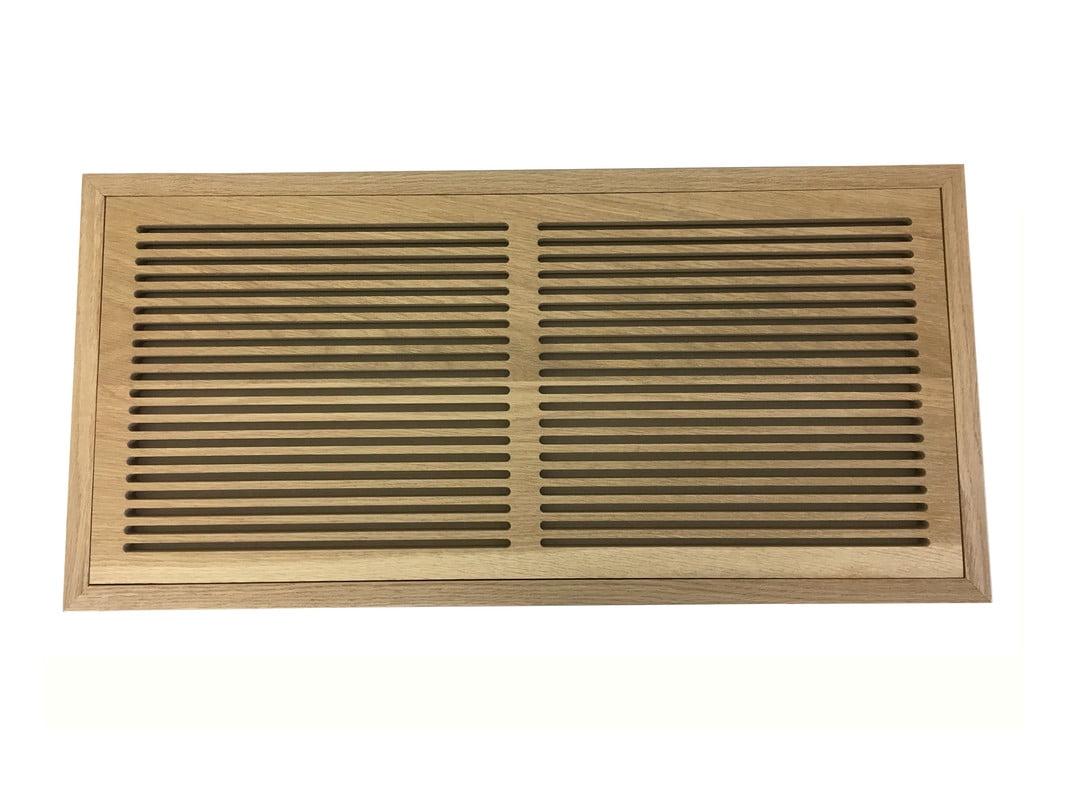 10 Inch x 30 Inch Red Oak Hardwood Vent Floor Register Flush Mount ...