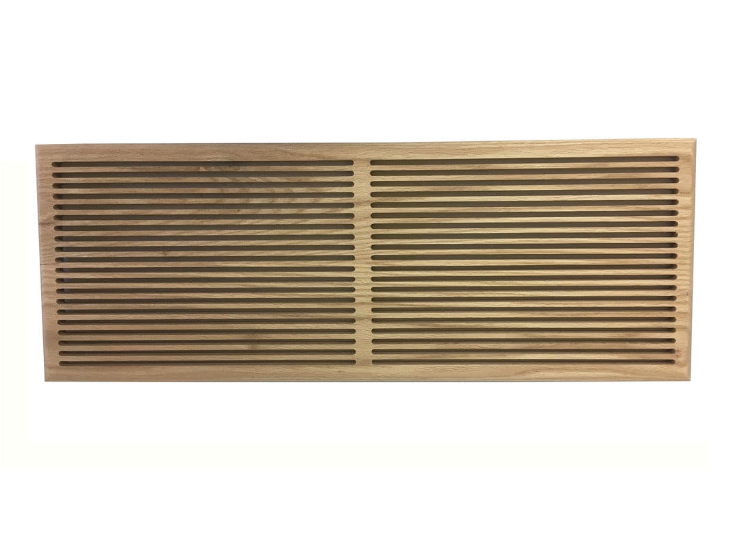 10 Inch x 30 Inch Red Oak Hardwood Vent Floor Register Surface Mount ...