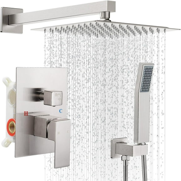 Swcorp SP-AZ078BS Aura 2-Jetted Shower Panel with Heavy Rain Shower ...