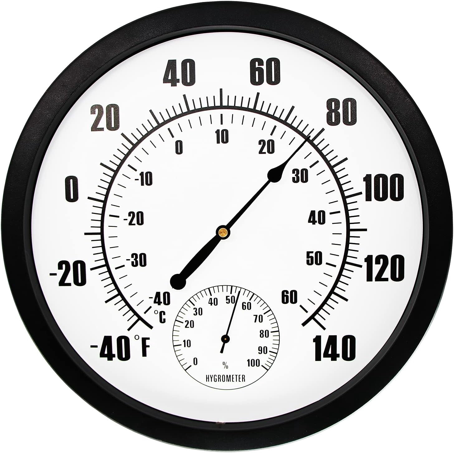 10" Indoor Outdoor Weather Thermometer / Hygrometer for Patio, Wall ...