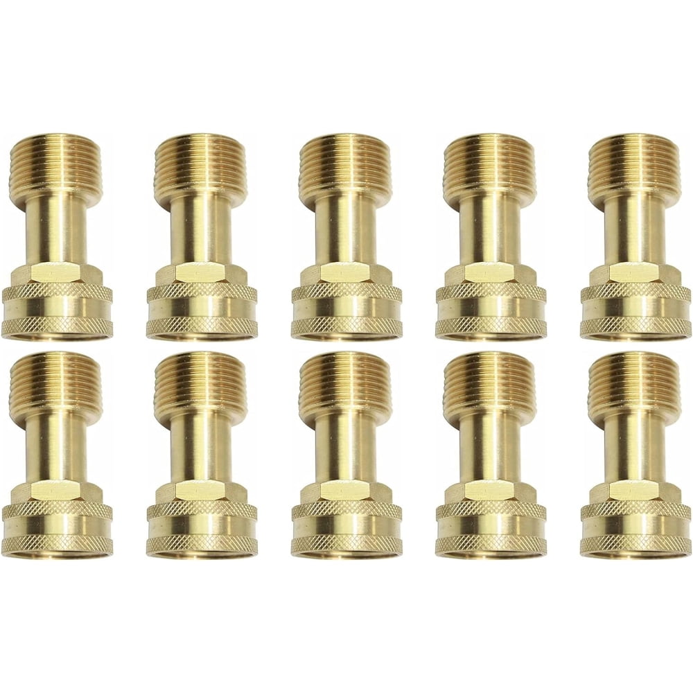 10 Interstate Pneumatics FGF112 3/4" GHT Female x 3/4" Male NPT Hose Swivel Fitting - Walmart.com