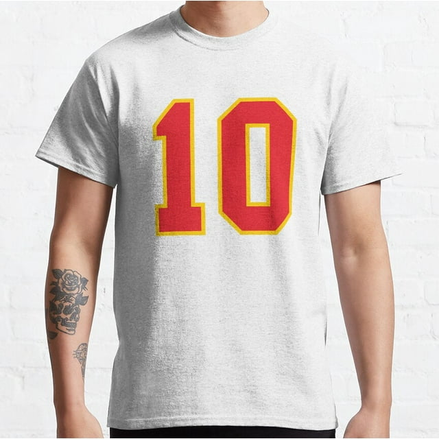 10 Jersey Number, Ten Red Classic T-Shirt - Walmart.com