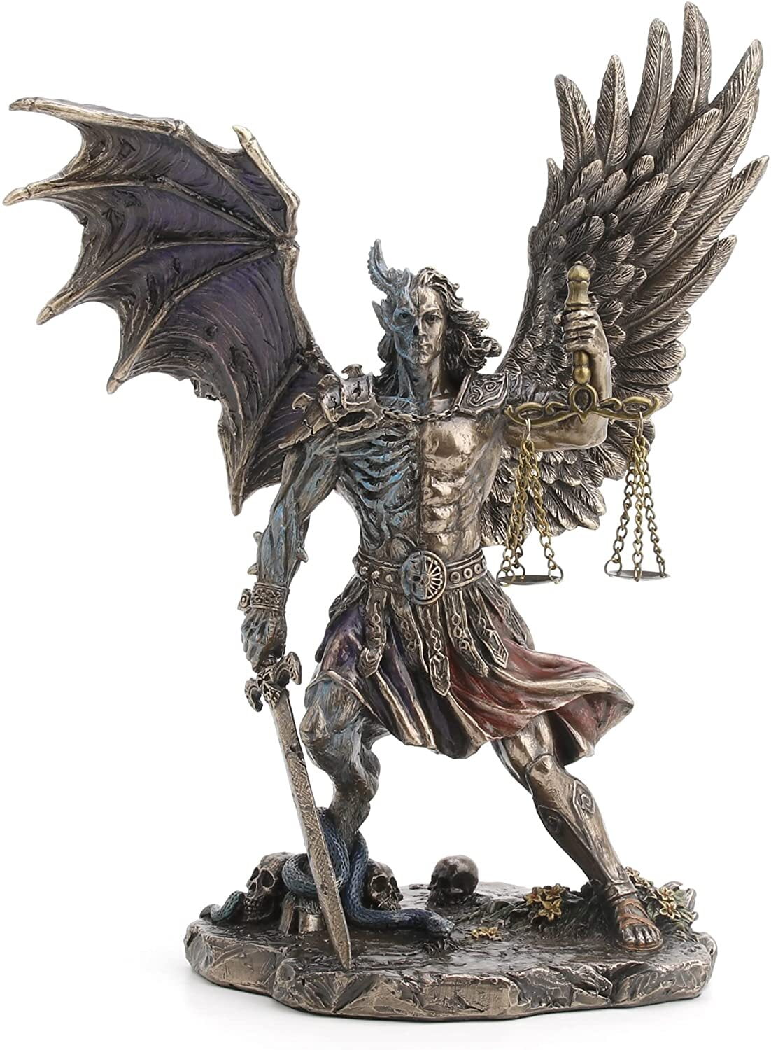 10" Judgement of The Nephilim With Justice Scale Bronze Color Statue ...