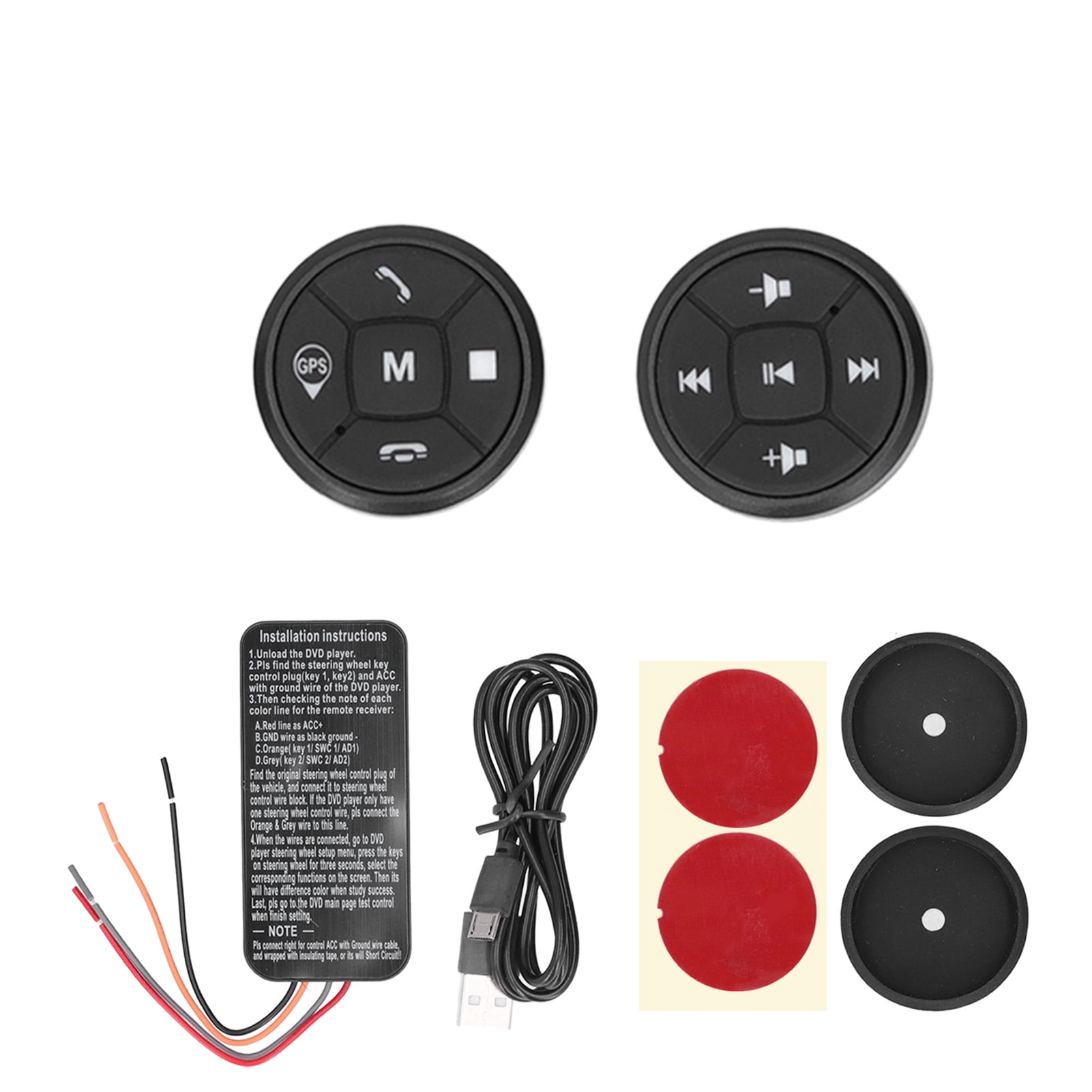 10‑Key Steering Wheel Media Button Wireless Bluetooth Remote Control ...