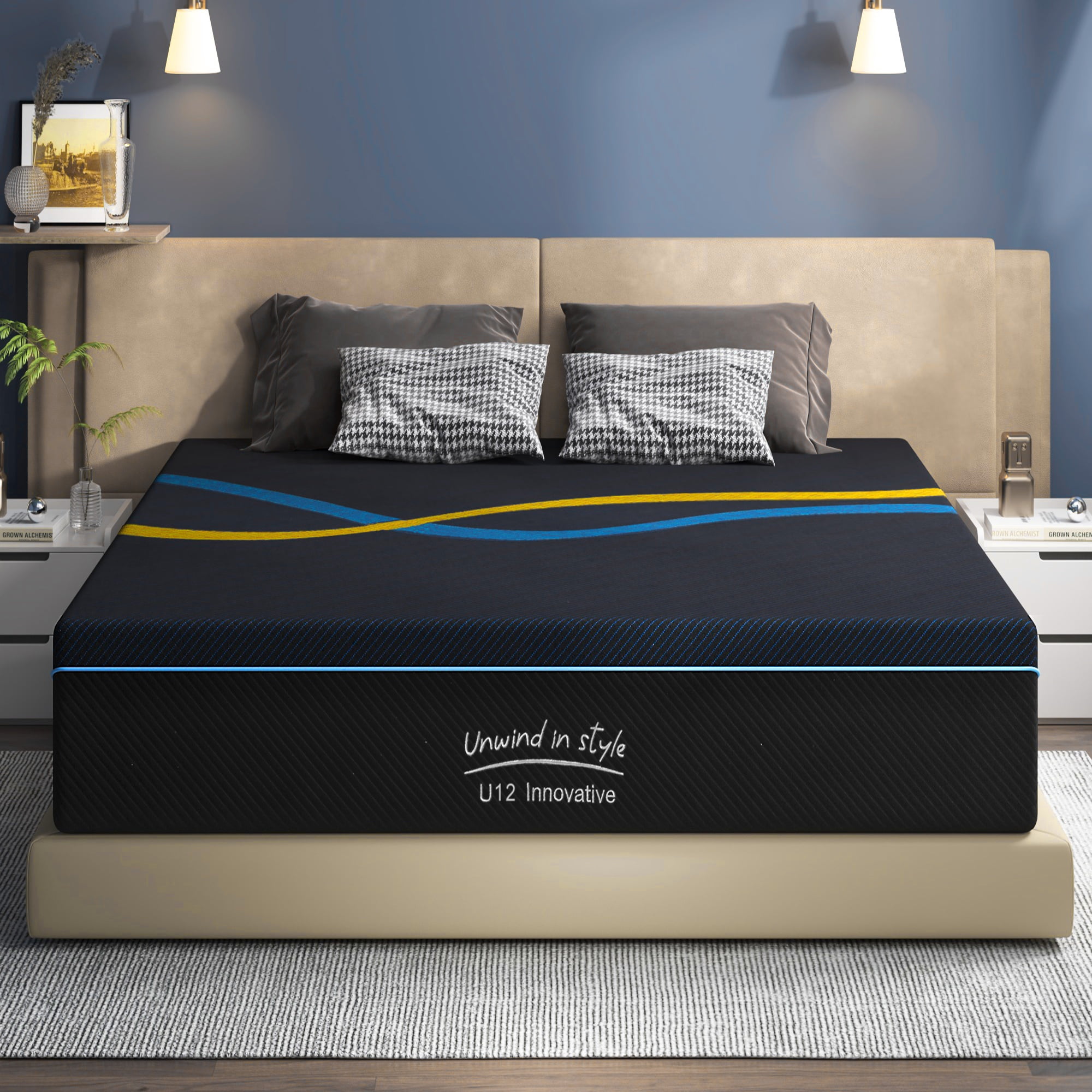10" King Mattress, Holaki Green Tea & Bamboo Charcoal Gel Memory Foam ...