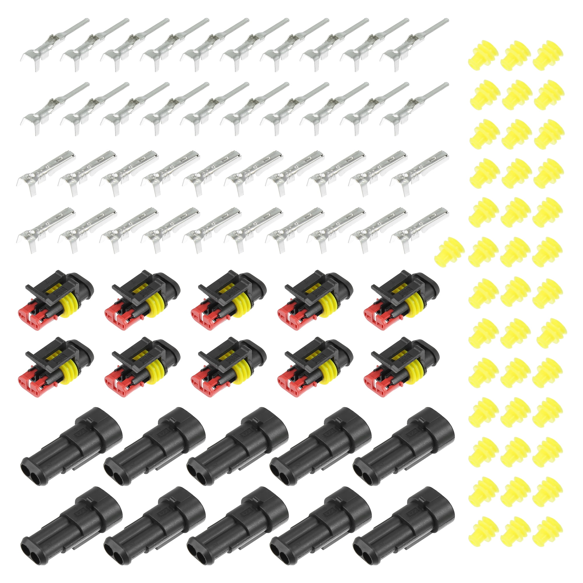 10 Kit 2 Pin Way 2 Wire Waterproof Electrical Connector 1.5mm Series ...