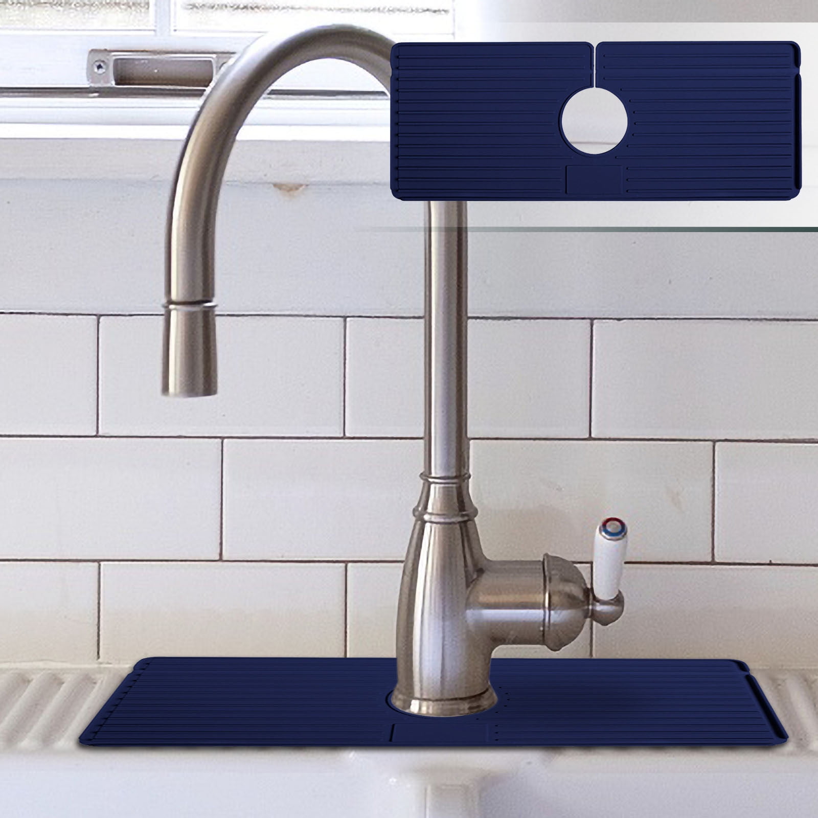 Under 10, Kitchen Sink Drain Pad, Bathroom Splash Guard, Non-Slip ...