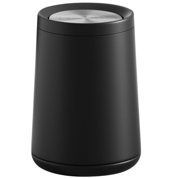 10 L/2.6 Gallon,Matte Black Bathroom Trash Can,Metal Garbage Can with ...