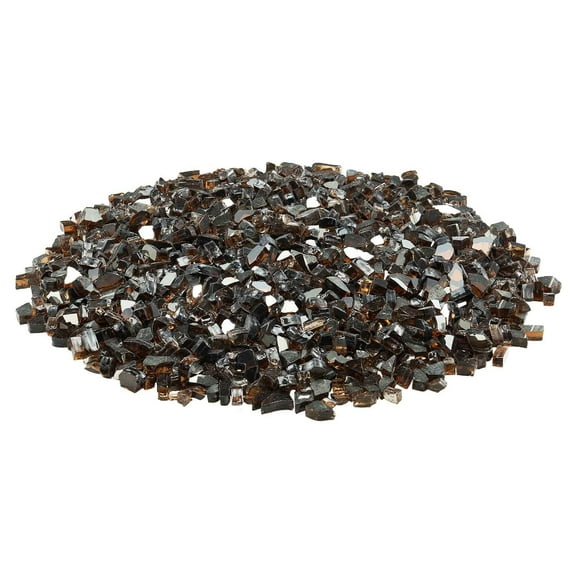 10 LBS 1/2-Inch Copper Fire Glass Rocks - Reflective Fire Pit Table ...
