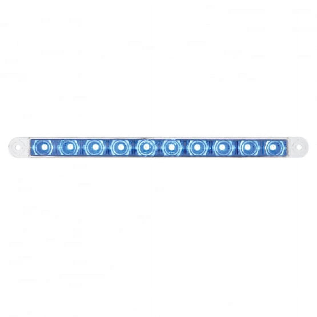 10 LED 9” Dual Function Light Bar - Blue LED/Clear Lens - Walmart.com