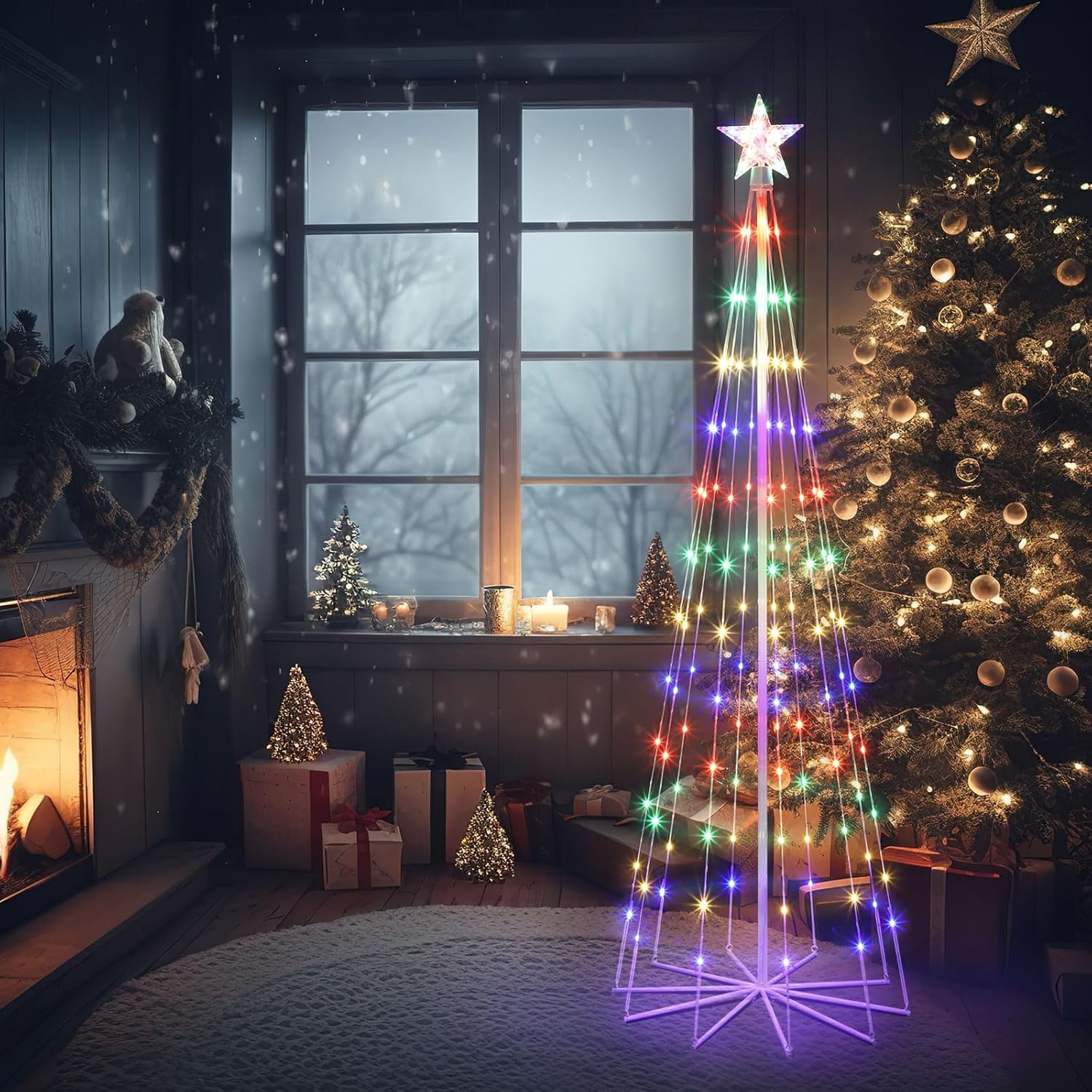 10' LED Animated Outdoor Christmas Tree, Multicolor Lightshow Lighted ...