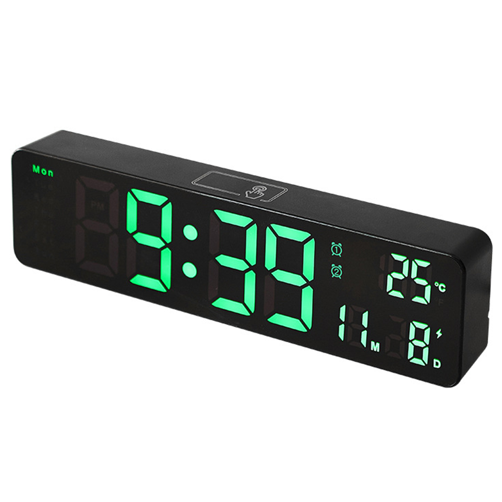 10" LED Digital Wall Clock with Date Display Temperature Alarm Clock ...