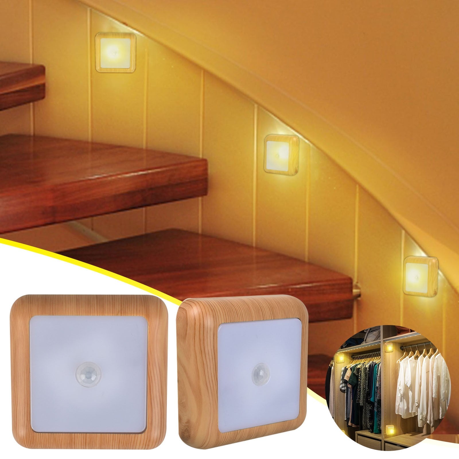 Under 10, LED Human Cabinet Induction Light, Wireless Night Light ...
