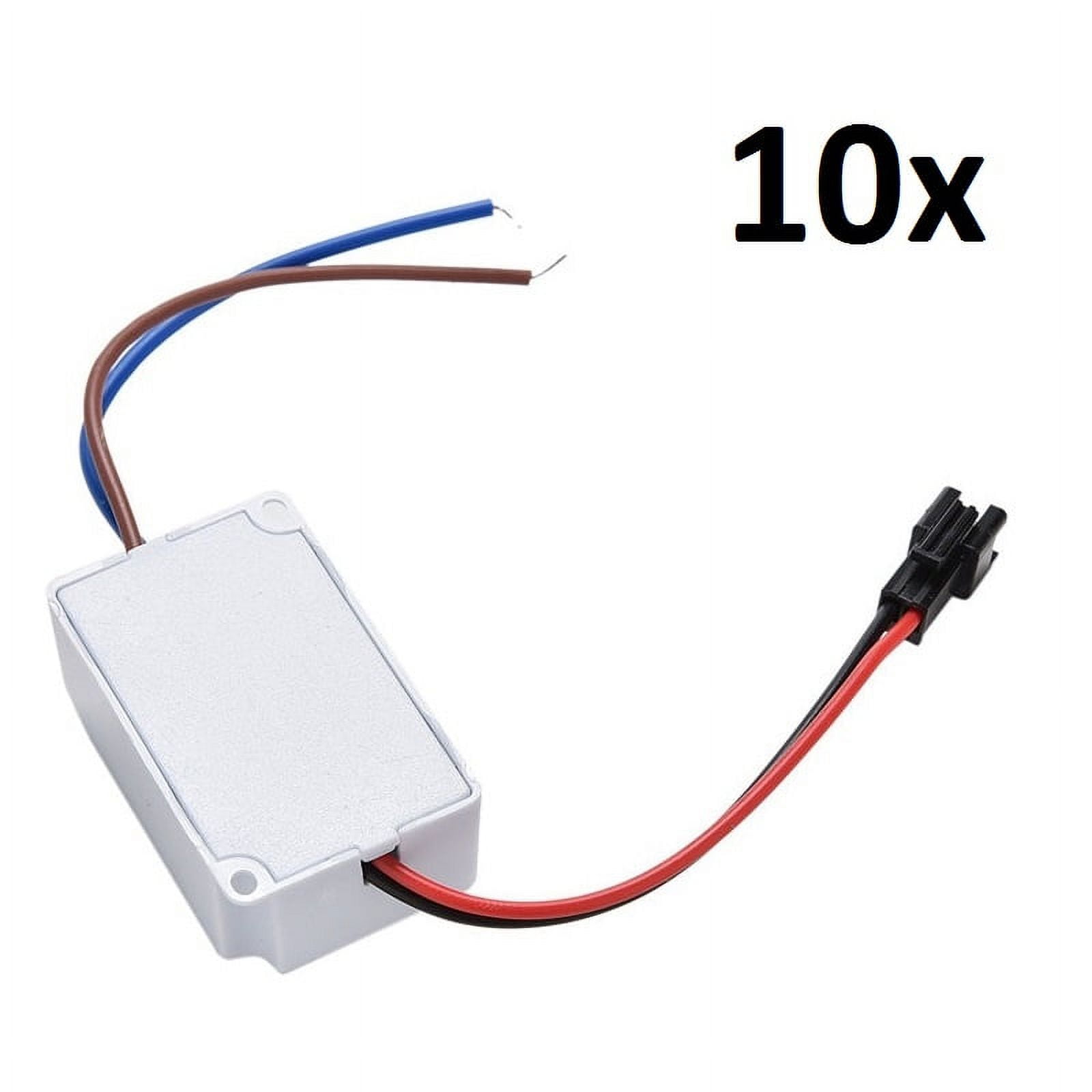 10 LED Light Driver AC 120V/240V - DC 12V Transformer Power Adapter ...