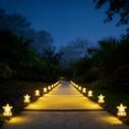 10 LED Solar Star Pathway Lights - IP44 Waterproof Garden Yard Patio ...