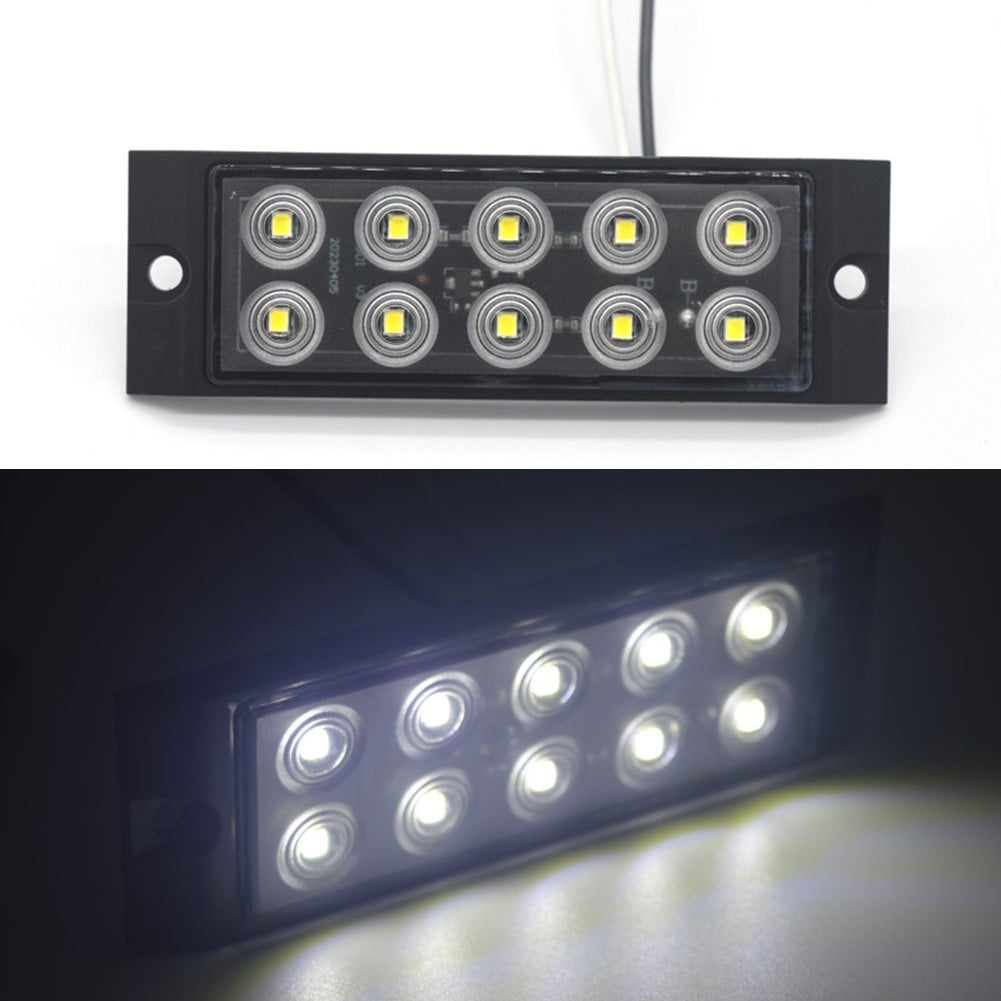10 LED Yellow/Red/White Side Marker Clearance Lights for Truck Trailer ...